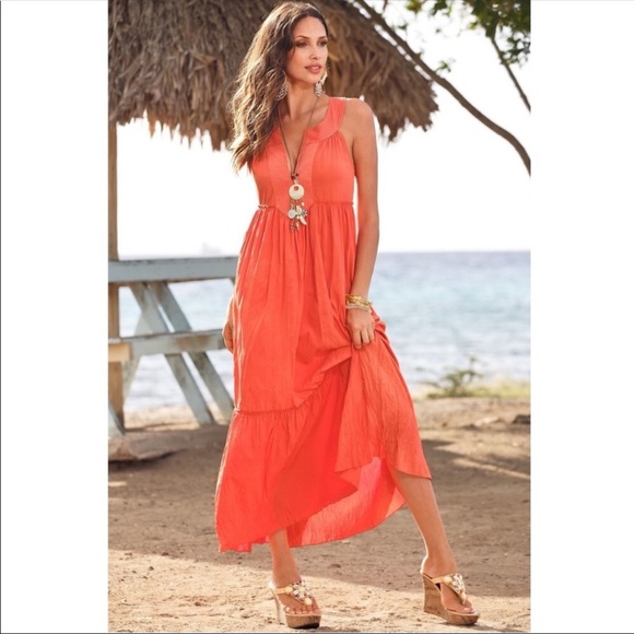 Boston Proper | Dresses | Boston Proper Beach Ruffle Maxi Dress | Poshmark